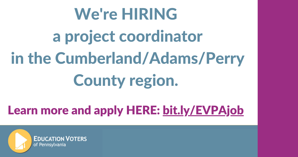 We're hiring a project coordinator in the Cumberland/Adams/Perry County ...
