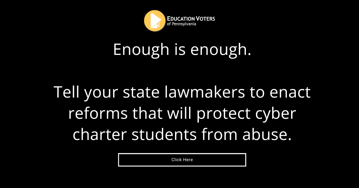 More horrific abuse of cyber charter students. Enough is enough ...